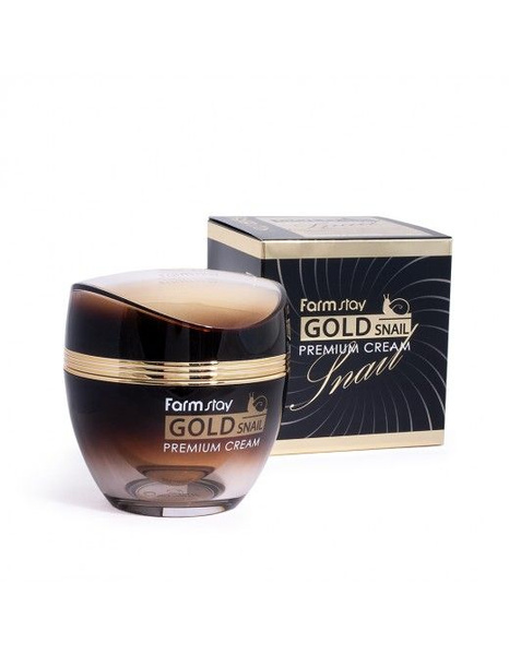 Премиальный антивозрастной крем с золотом и муцином улитки FarmStay ...