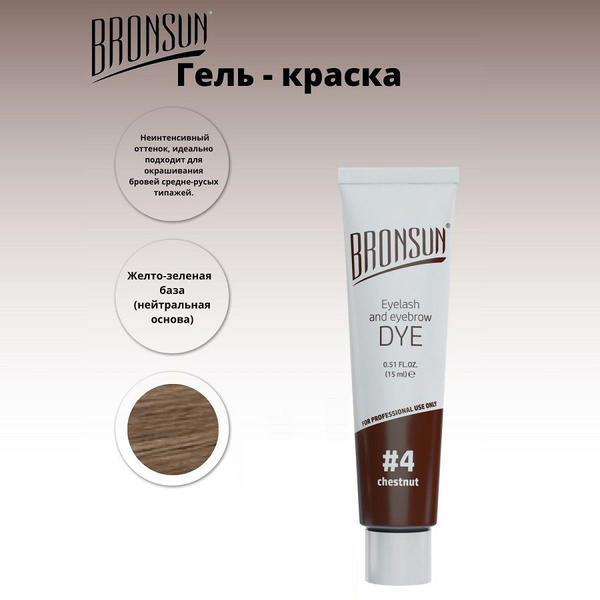 INNOVATOR COSMETICS Краска BRONSUN 15 мл, цвет каштан №4 купить на OZON ...