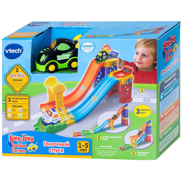 VTECH Гоночный спуск 2 в 1 Бип-Бип Toot-Toot Drivers (свет, звук) - купить с доставкой по ...