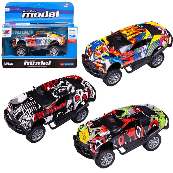 Машинка Junfa Джип граффити1:32 металлический с открывающимися дверцами инерционный - купить с ...