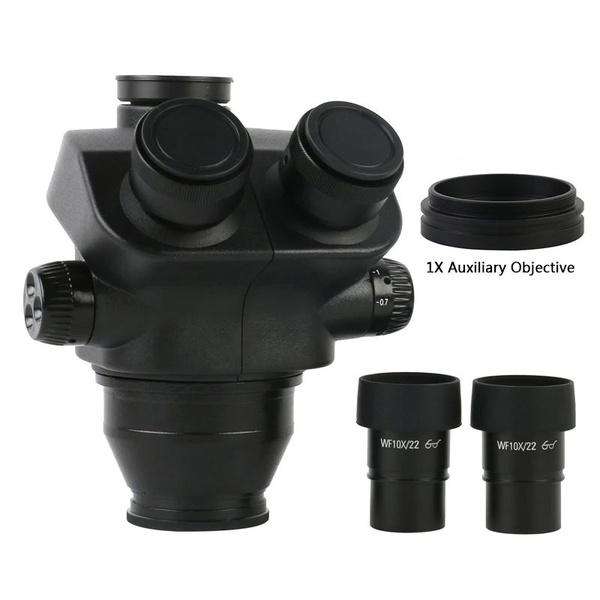 Характеристики 3,5X 7X 14X 50X 100X стереомикроскоп, головка тринокулярного микроскопа WF10X/22 ...