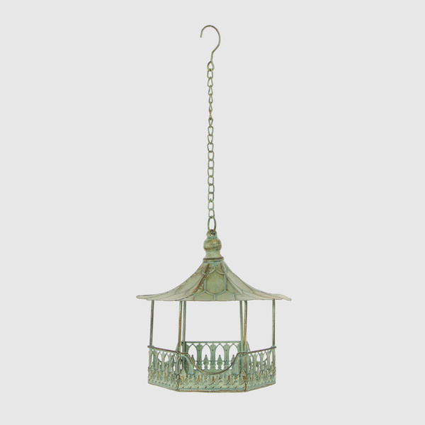 Кормушка Anxi jiacheng для птиц металлическая оливковая 26х26x58 см ...