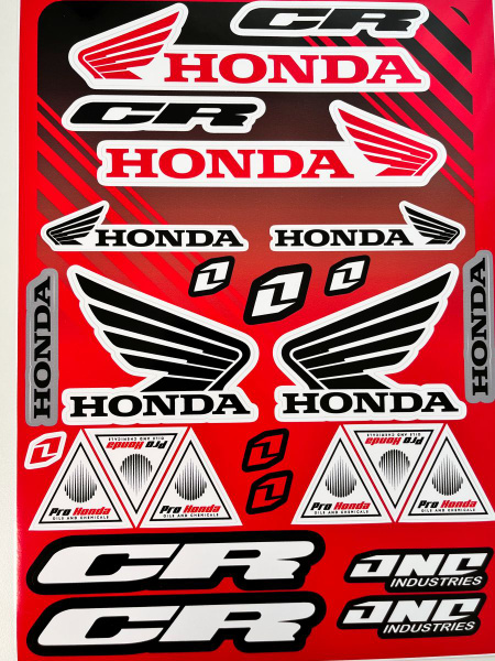Наклейки на машину, мотоцикл HondaCR 250х350мм. Хонда СР стикеры на ...