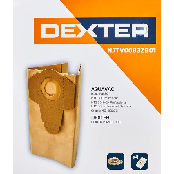 Мешки бумажные для пылесоса Dexter 30 л, 4 шт - купить с доставкой по ...