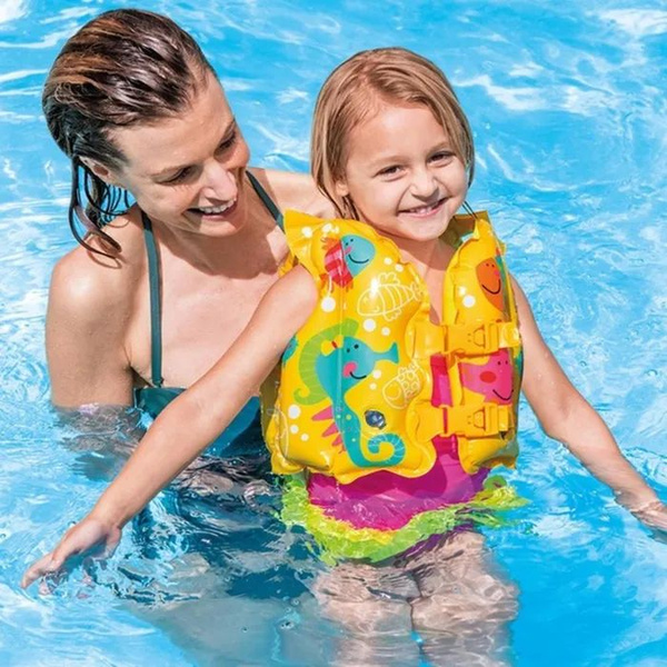 Жилет для плавания детский от 3-5 лет Intex 59661NP "Рыбки" 41 x 30 см ...