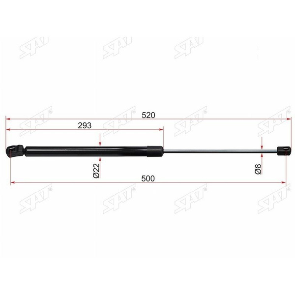 IPSAIP_ST-4L0827552F Амортизатор крышки багажника AUDI Q7 07-15 ...