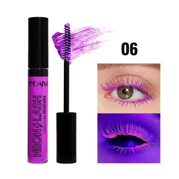 Тушь для ресниц Han Dai Yan цветная, водостойкая, удлиняющая, не осыпается, флуоресцентные цвета ...
