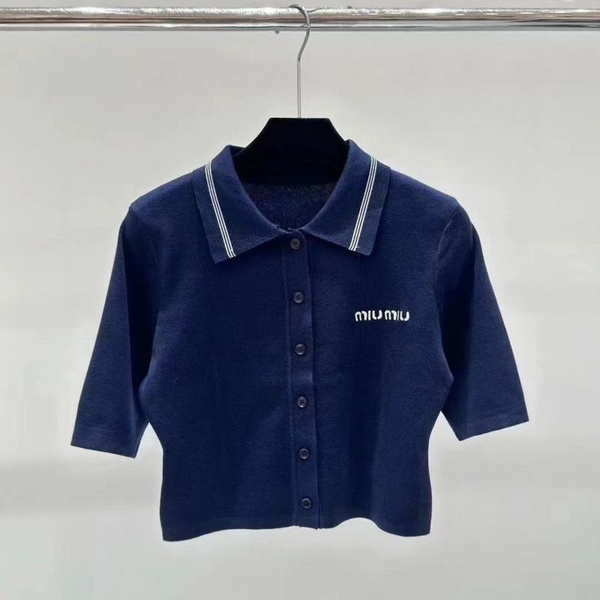 Футболка Miu Miu размер 40 цвет темно синий 100 трикотаж купить по выгодной цене в