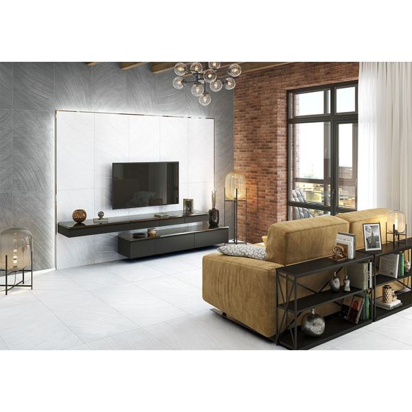 Керамогранит матовый карвинг Delacora Metallic White 60см*120см (2 шт в уп/1,44 м2) купить на ...