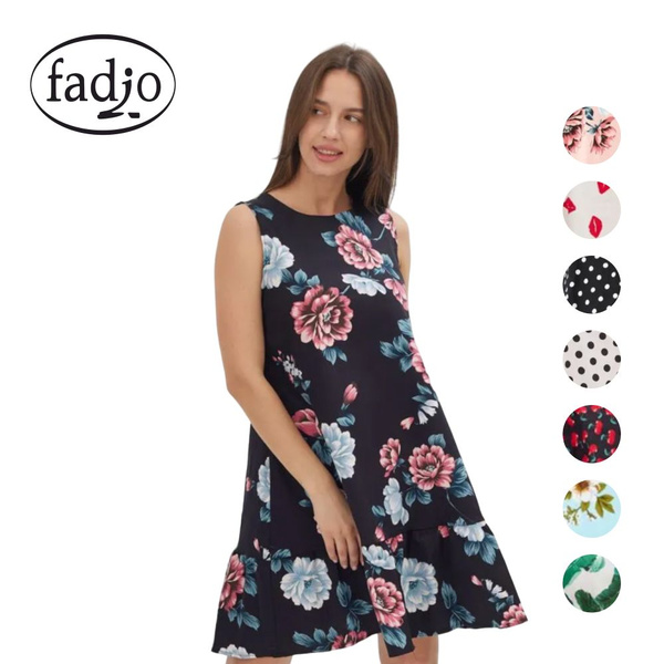 Платье трапеция хлопковое, летнее бренда Fadjo, Сарафан хлопковый на ...