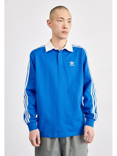 Поло adidas Originals, размер 60, цвет голубой, Состав материала указан ...