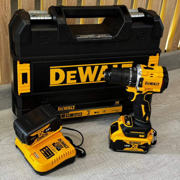 DeWalt Дрель-шуруповерт, 18 В, 90 Нм, 2 АКБ купить на OZON по низкой ...