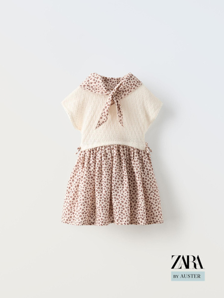 Платье для девочки ZARA CONTRAST ANIMAL PRINT DRESS WITH BANDANA, 116, Девочки, Лето, размер 116 ...