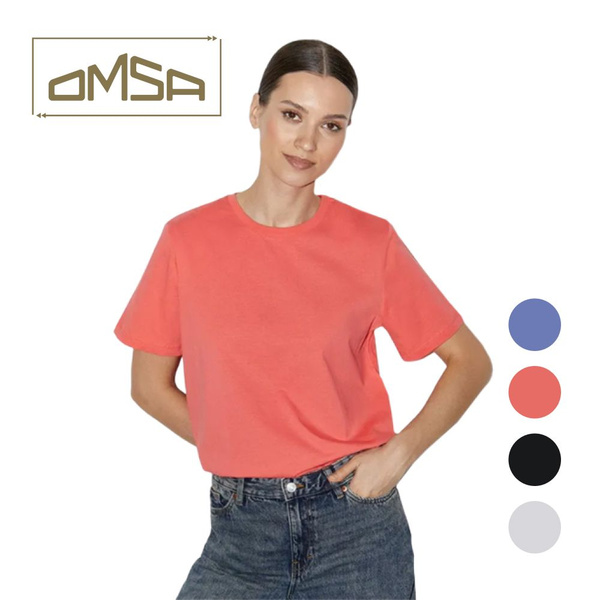 Футболка Omsa, размер 54, цвет розовый, 100% хлопок - купить по выгодной цене в интернет ...