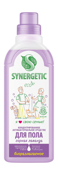 SYNERGETIC Средство для мытья поверхностей биоразлагаемое SYNERGETIC горная лаванда, 0,75 л ...