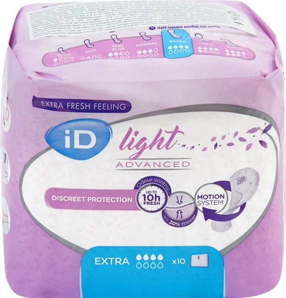 Прокладки урологические ID Light Extra, 10шт, Польша - 5 уп. - купить с ...