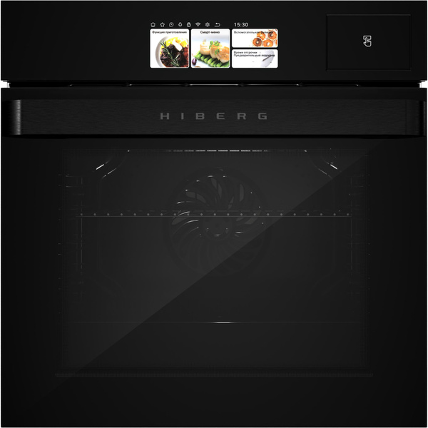 Духовой шкаф электрический Hiberg S-VM 6615 B i-smart, черный, 66 л ...