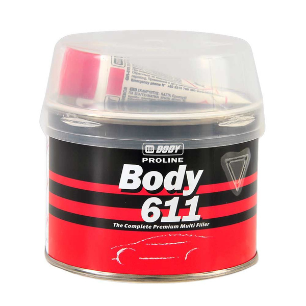 Шпатлевка 250 гр. HB BODY PROLINE 611, полиэфирная двухкомпонентная авто шпатлёвка 6110300050 ...