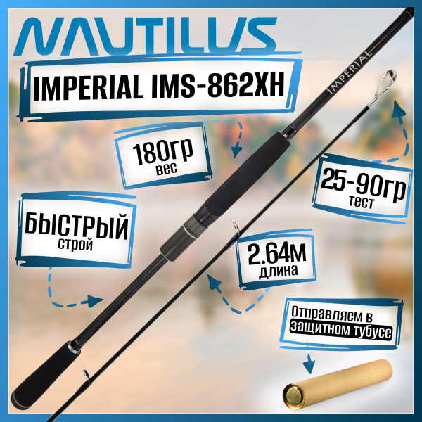 Спиннинг Nautilus IMPERIAL_черный, от 25 гр купить c доставкой на OZON ...