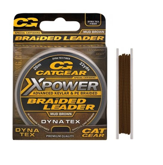 Шнур поводковый кевларовый на сома CATGEAR XPOWER 20м; 230 lbs ...