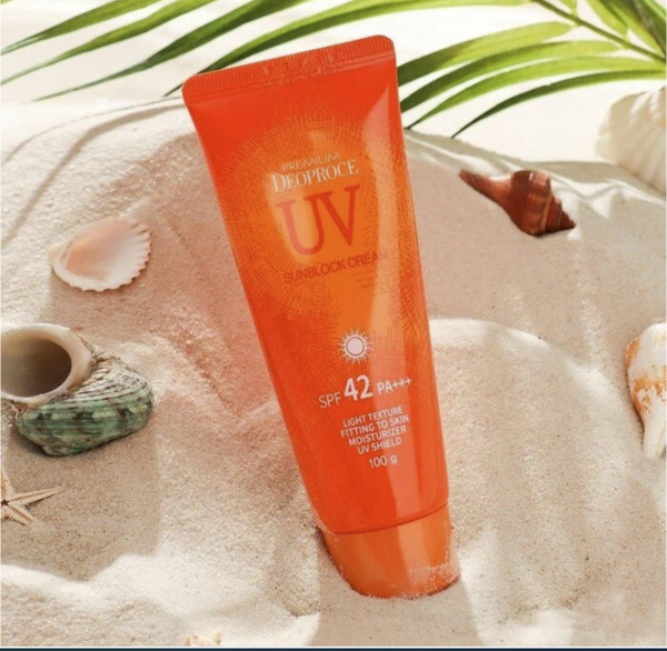 DEOPROCE PREMIUM UV SUNBLOCK CREAM SPF42 PA++ Солнцезащитный крем 100г ...