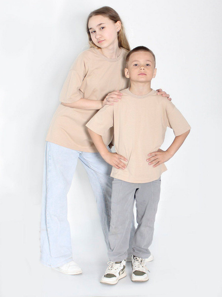 Футболка STELLA MODA, размер 164, цвет бежевый, 100% Хлопок - купить по выгодной цене в интернет ...