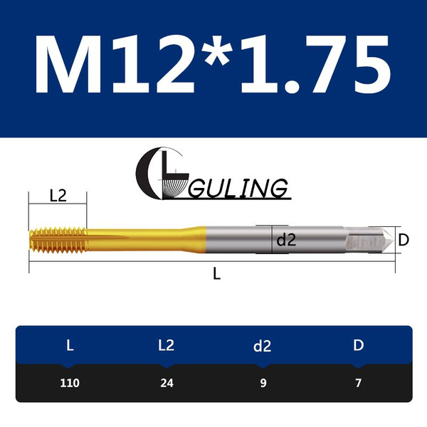 GULING HSSE DIN Стандарт TIN покрытие Механический Раскатник M2 M3 M4 M5 M6 M8 M10 M12 - купить ...