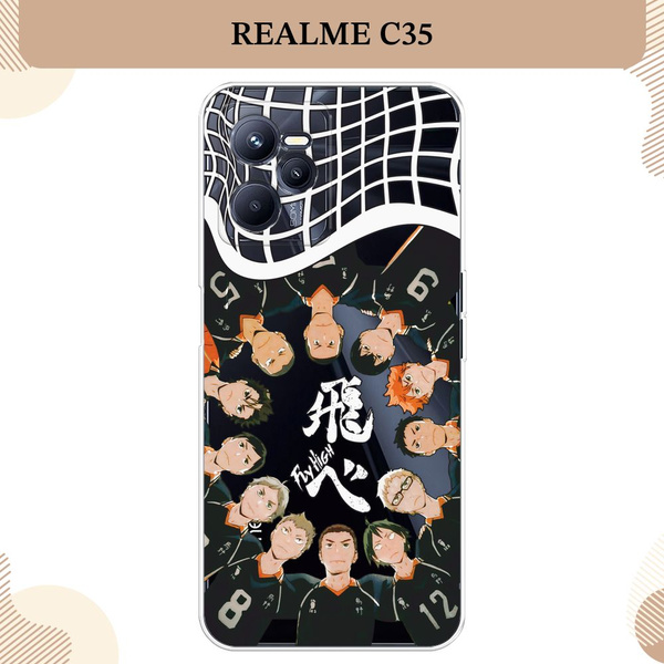 Силиконовый чехол на Realme C35 / Реалми С 35 аниме Волейбол, На ...