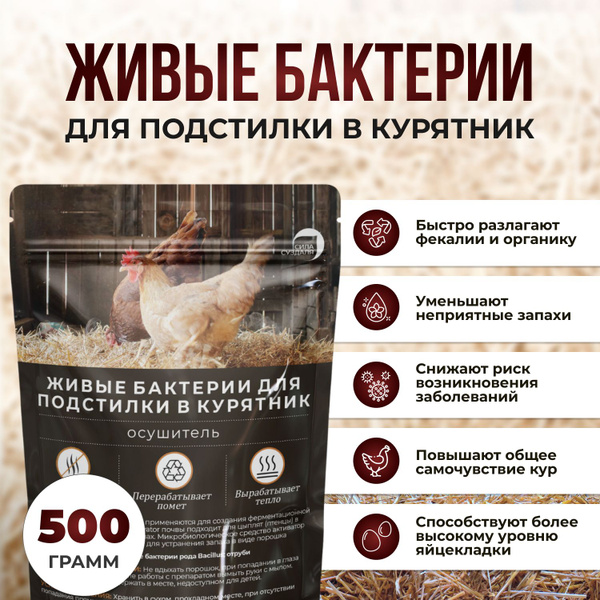 Бактерии для подстилки для кур купить на OZON по низкой цене (1638303275)