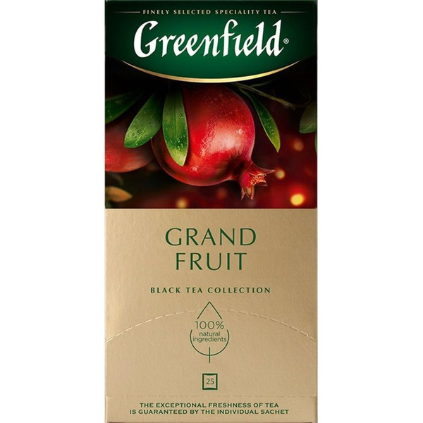 Greenfield Чай Grand Fruit черный, 25 пакетиков - купить с доставкой по ...