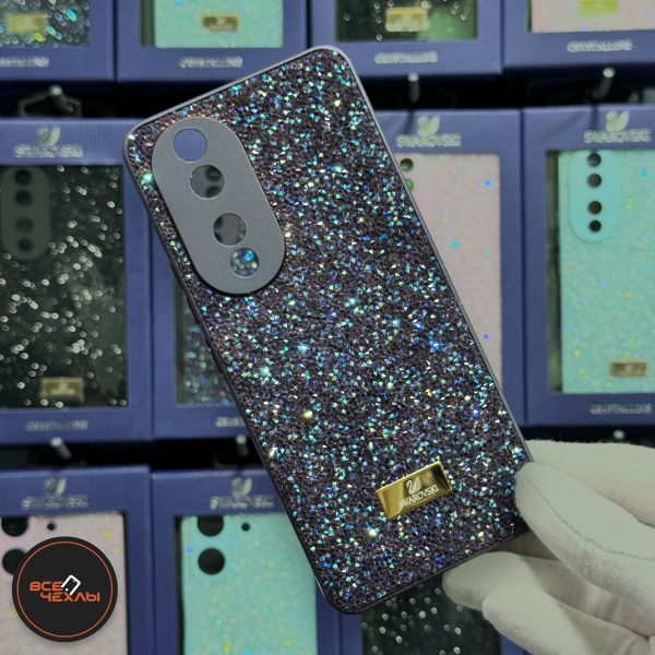Чехол Swarovski для Honor 90 фиолетовый купить на OZON по низкой цене ...