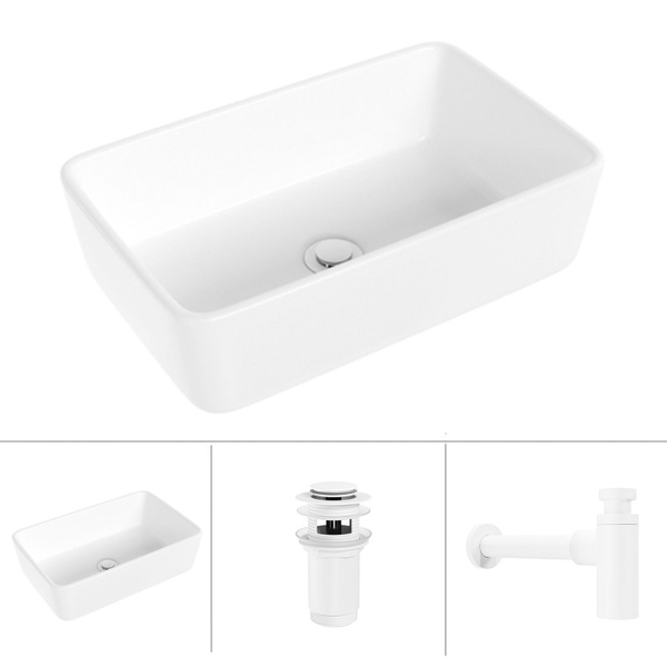 Накладная раковина для ванной Helmken 67448000 комплект 3 в 1: раковина на столешницу ...