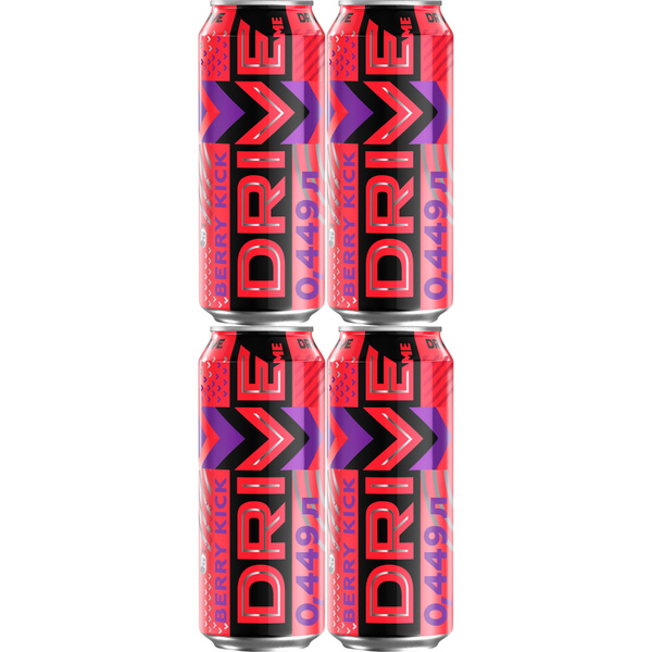Энергетический напиток Drive Me Berry Kick Ягоды газированный 449 мл ...