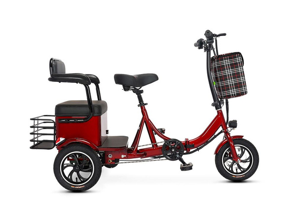 Трехколесный двухместный электровелосипед TRION Delta (Красный) купить ...