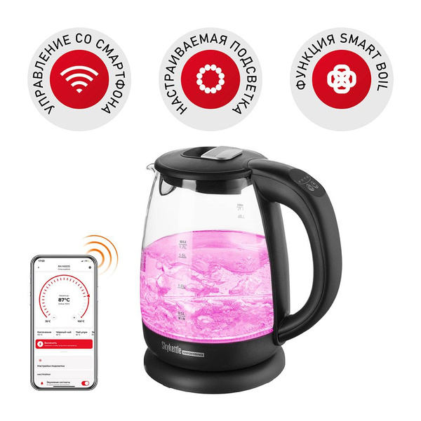 Купить электрический чайник REDMOND KM231S, Пластик/стекло по низкой цене: отзывы, фото ...