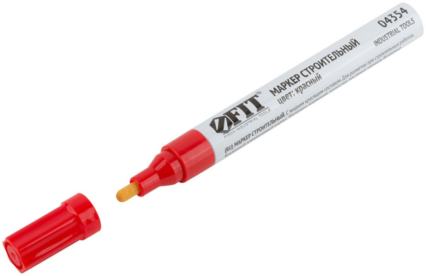 Маркер строительный с жидким красящим составом, алюминиевый корпус ...