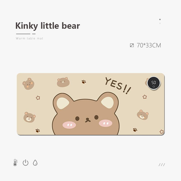 Коврик для мыши Kinky little bear mouse pad, M, черный, светло ...