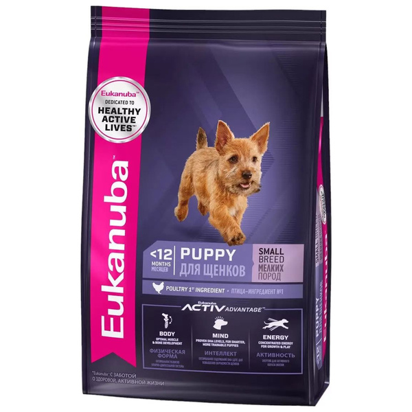 EUKANUBA PUPPY SMALL BREED 800 гр сухой корм для щенков мелких пород ...