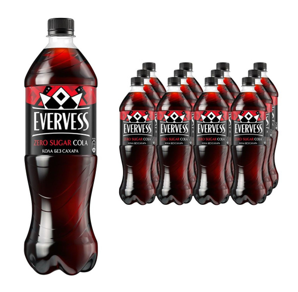 Напиток Evervess Cola без сахара газированный, 1л x 12 шт - купить с ...