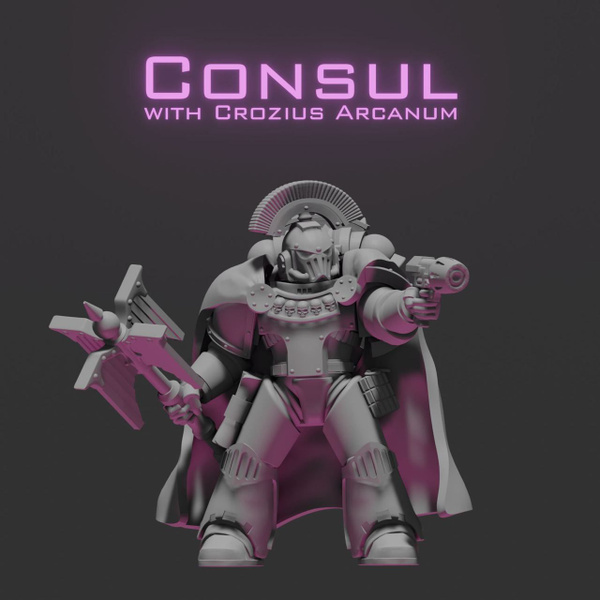 Миниатюра "Consul with Crozius Arcanum"(Warhammer 30000 Horus Heresy ...