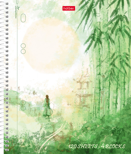 Тетрадь Hatber 120 листов А5 на спирали 3 цв. разделителя, многоуровневая перфорация, ламинация ...