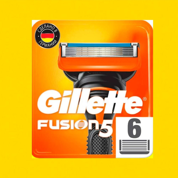 Сменные кассеты Gillette Fusion5 с 5 лезвиями для бритья, 6 шт / Лезвия ...