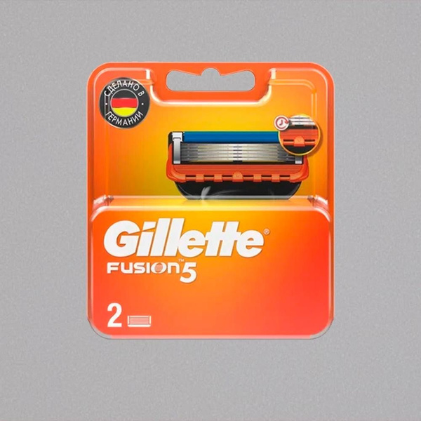 Сменные кассеты Gillette Fusion5 с 5 лезвиями для бритья, 2 шт купить ...