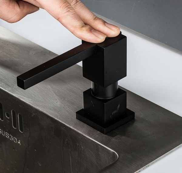 Дозатор Gappo G404-1 для мыла кухонный встраиваемый 300 мл, черный купить c доставкой на OZON по ...