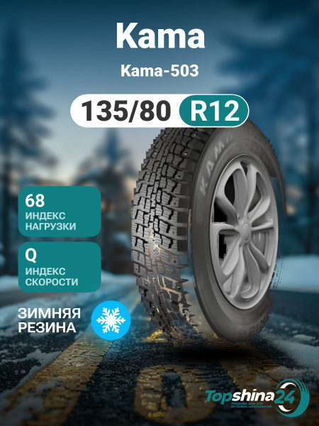 КАМА Kama-503 Шины зимние 135/80 R12 68Q Шипованные 1151001 (1082065795)