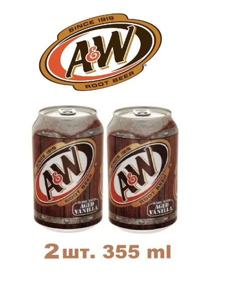 Газированный напиток безалкогольный A&W Root Beer США, корневое пиво, 2 шт купить на OZON по ...