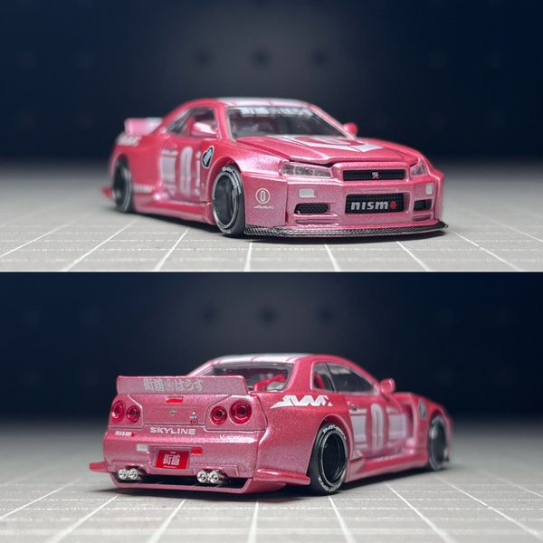 Minigt kaido house Nissan skyline GT-R R34 V2 Aero Pink Литой под ...