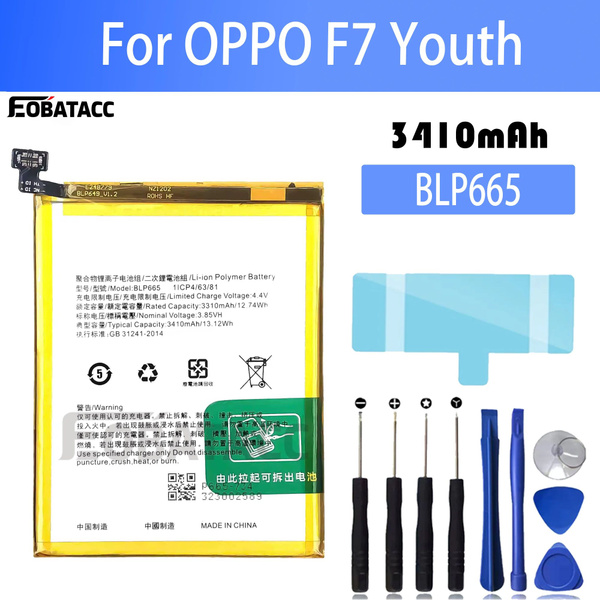 100% Новый оригинальный аккумулятор BLP665 для OPPO F7 Youth Battery ...