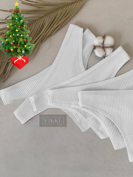 Комплект трусов стринги VIKKI. Нижнее белье, 5 шт купить на OZON по низкой цене (1550472233)