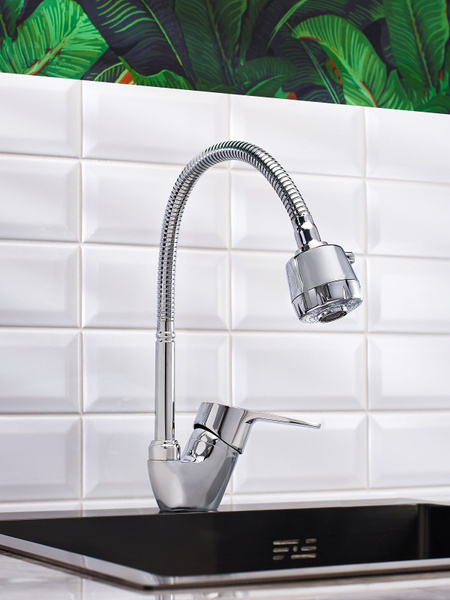 Смеситель для кухни с гибким изливом, Boou B8282-10F-SE025 купить на OZON по низкой цене (168357091)